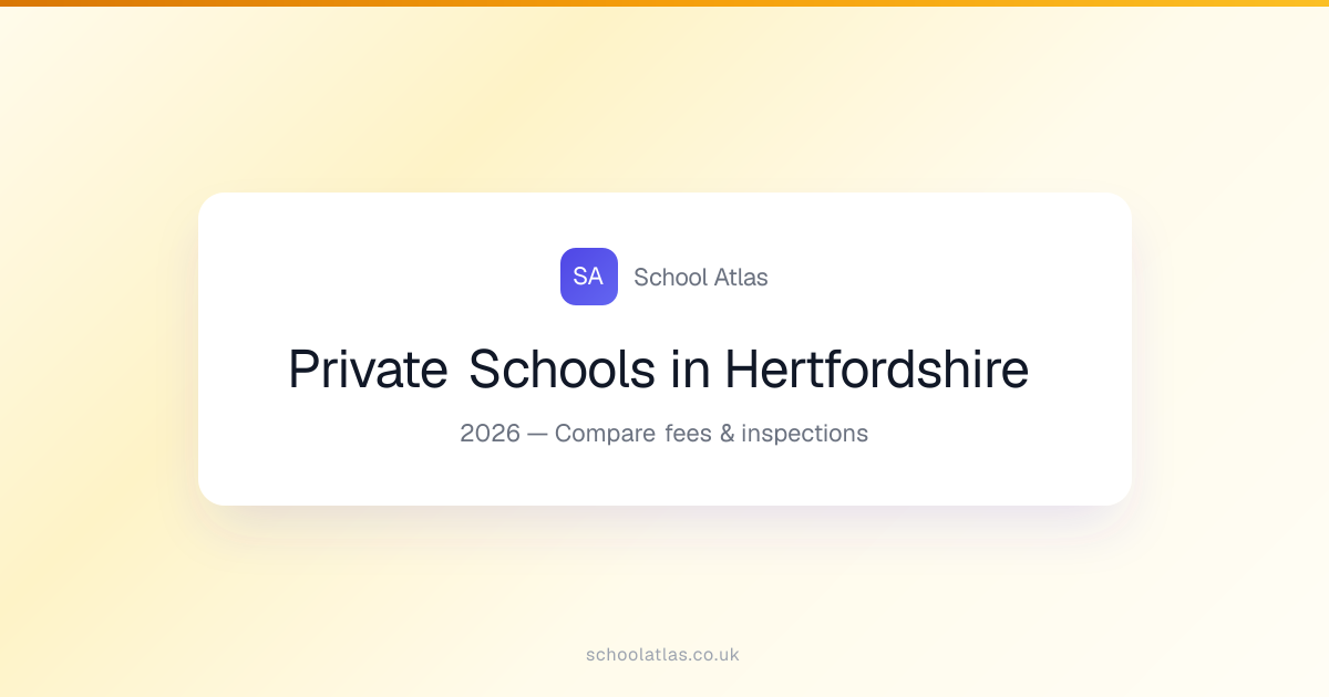 Private Schools in Hertfordshire (2026) — Compare Fees & Inspections ...
