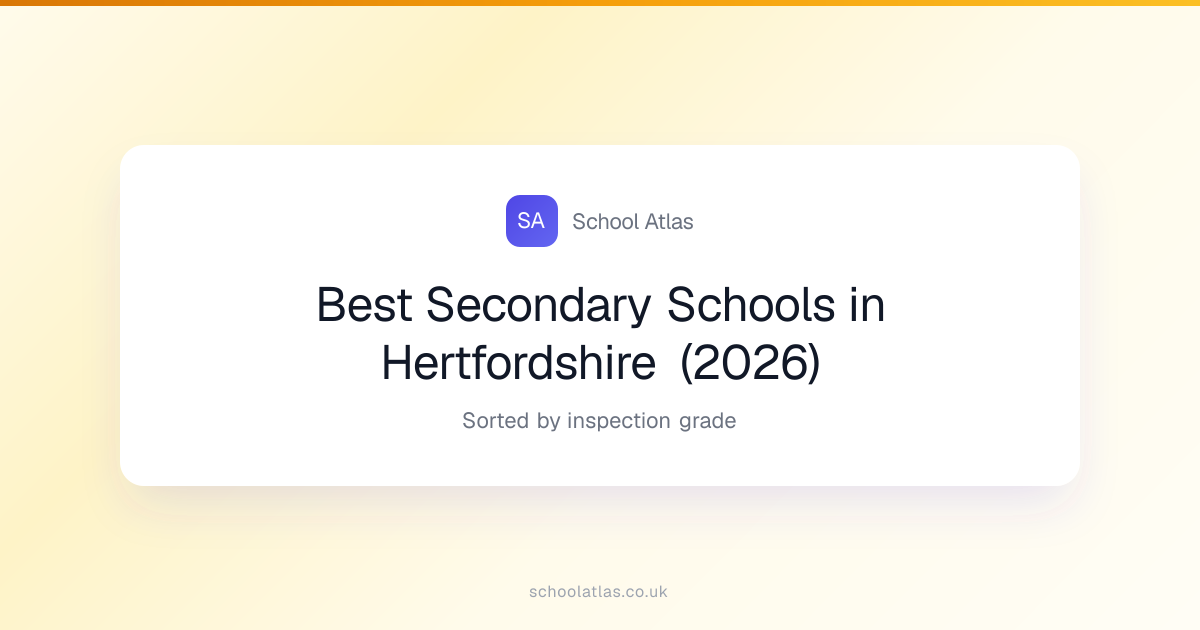 Best Secondary Schools in Hertfordshire (2026)